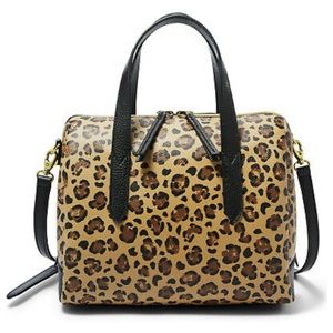Fossil | Bags | Fossil Sydney Crossbody Satchel Cheetah Handbag | Poshmark